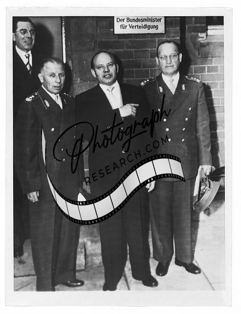 Lt. Gen. Adolf Heusinger, Lt. Gen. Hans Speidel, new west German army ...